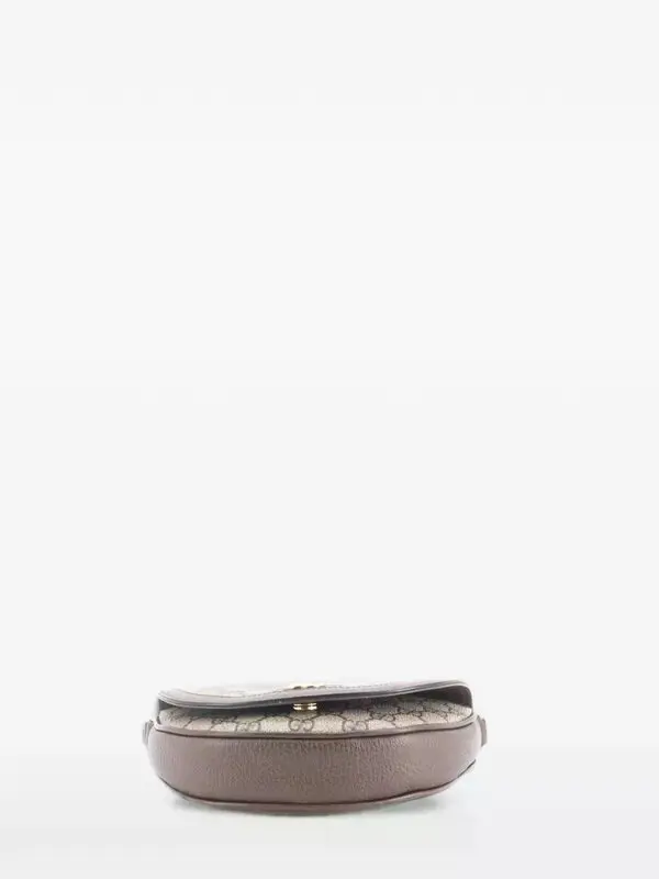 Gucci Ophidia Curved Flap Shoulder Bag Gg Coated Canvas Mini Crossbody Bag - Brown