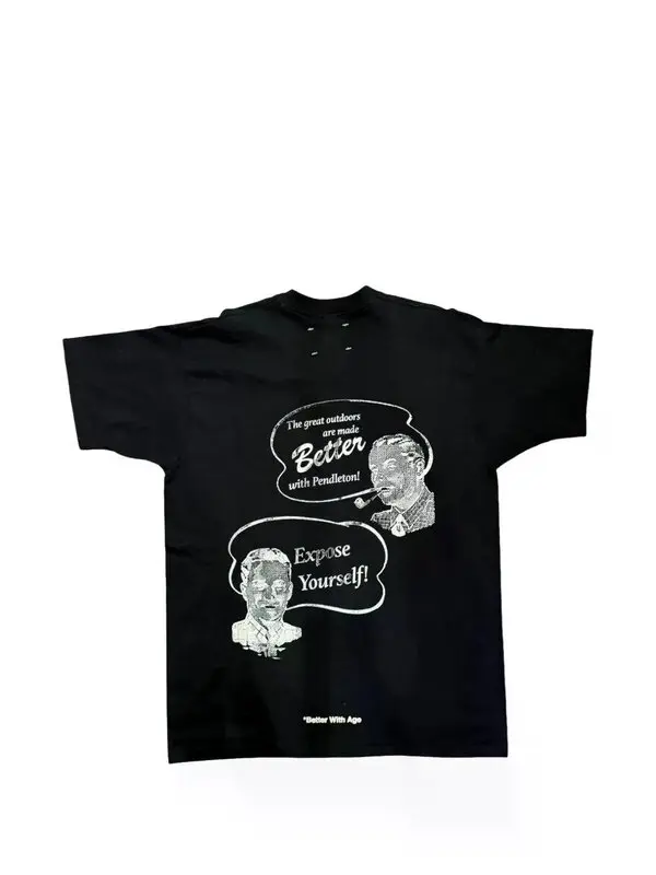 BETTER WITH AGE Novel Graphic-print T-shirt - Black