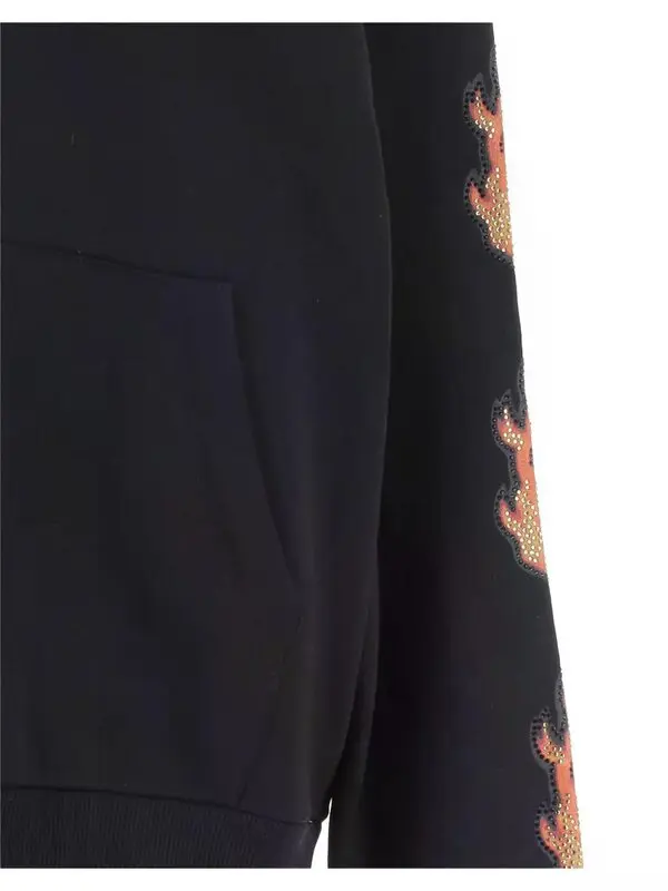 Just Cavalli Rhinestone-embellished Graphic-print Hoodie