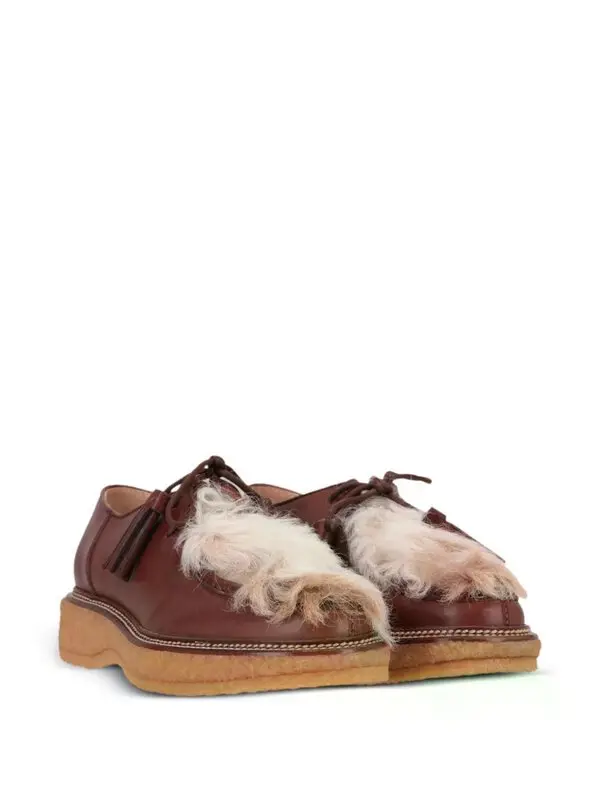 TOD'S Faux Fur-trimmed Tasselled Loafers