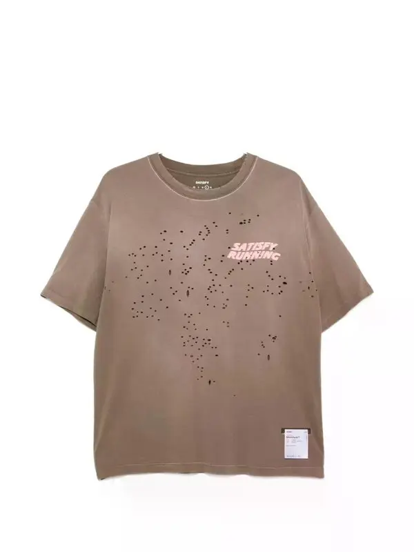 Satisfy Mothtech Distressed T-shirt - Brown