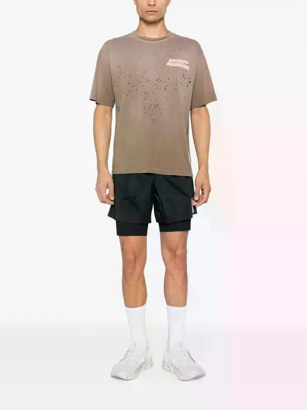 Satisfy Mothtech Distressed T-shirt - Brown