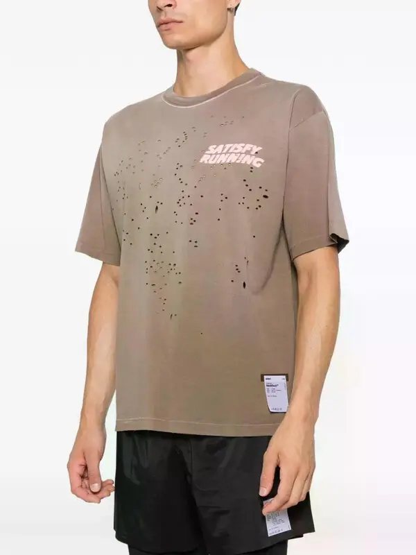 Satisfy Mothtech Distressed T-shirt - Brown