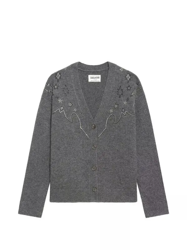 Zadig&Voltaire Mirkaz Cashmere Cardigan - Grey