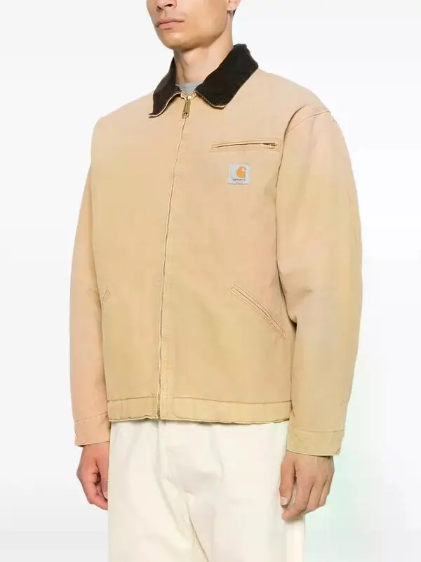 Carhartt Work In Progress Corduroy Collar Zip-up Shirt Jacket - Neutrals