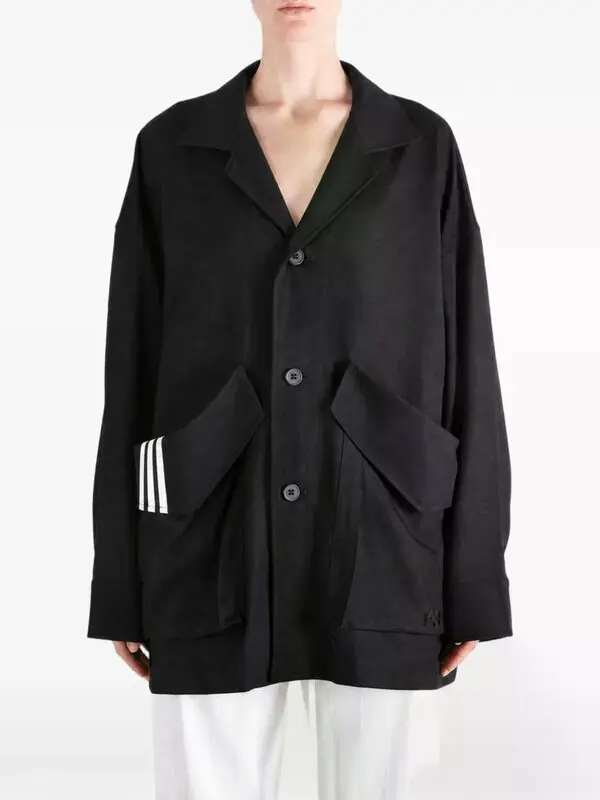 Y3 Oversized Logo Patch Coat