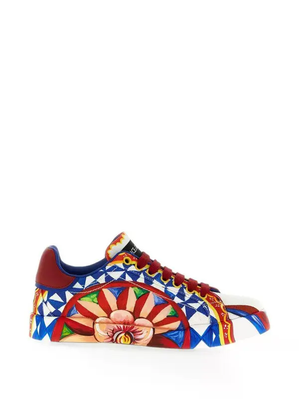 Dolce & Gabbana Portofino Carretto-print Sneakers
