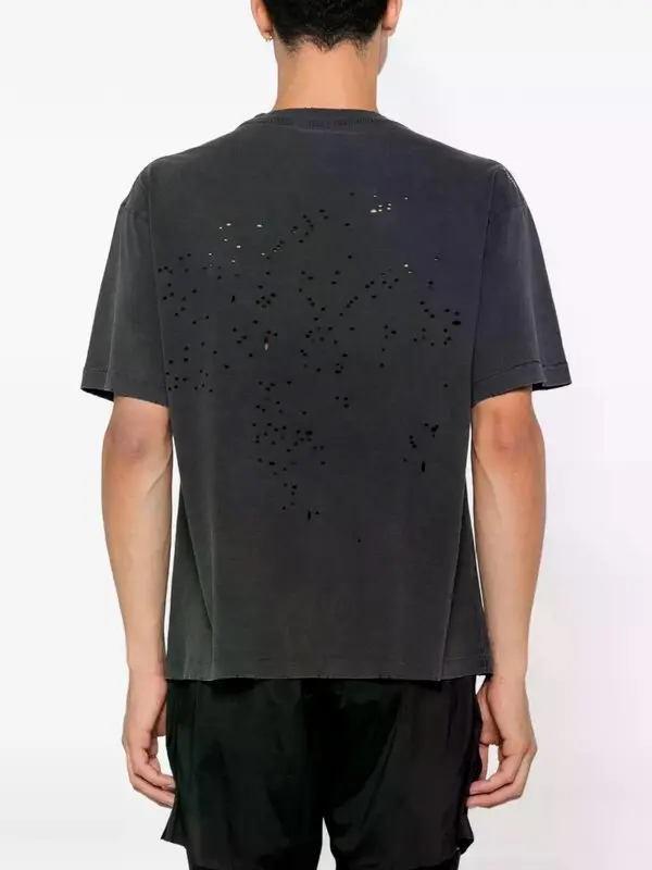 Satisfy Distressed Logo-print T-shirt
