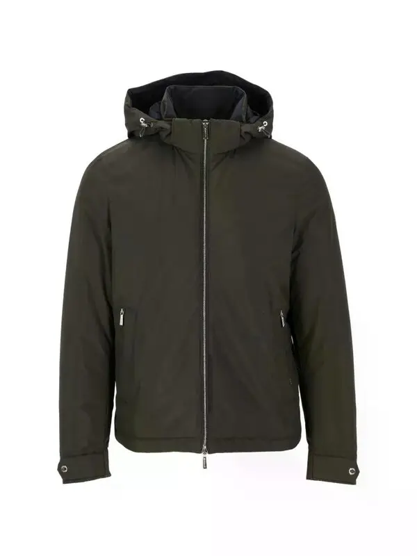 MOORER Albini-stp Hooded Jacket - Green