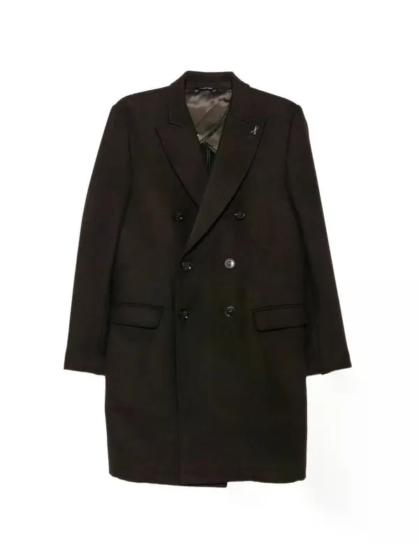 DANIELE ALESSANDRINI Double-breasted Peak-lapels Coat