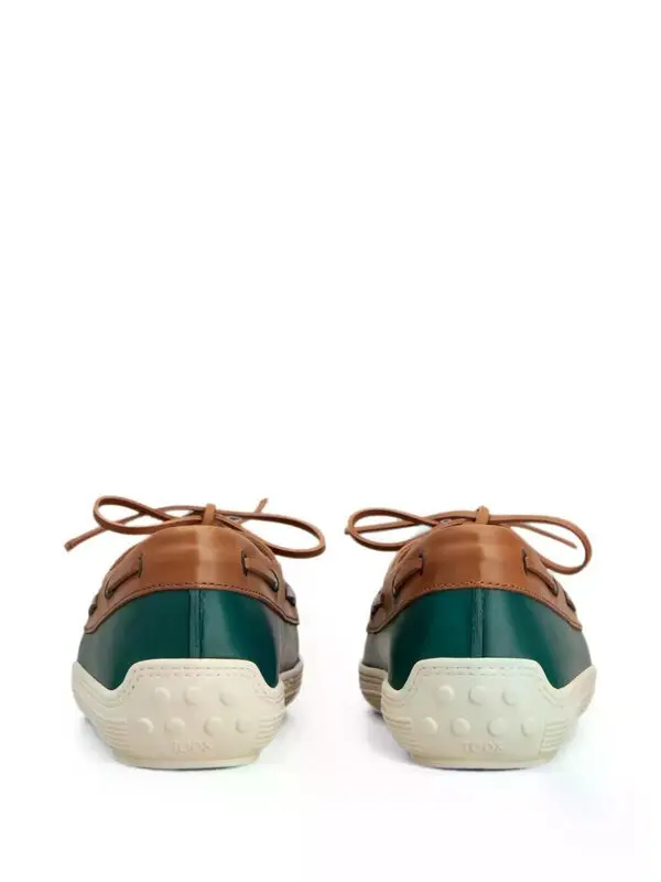 TOD'S Leather Boat Shoes With Embossed Detailing