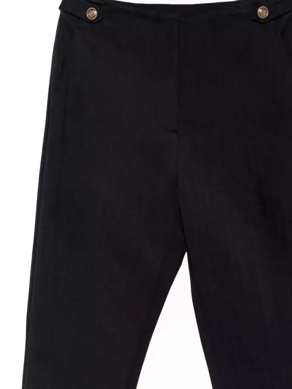 Liu Jo Herringbone Button-detail Trousers