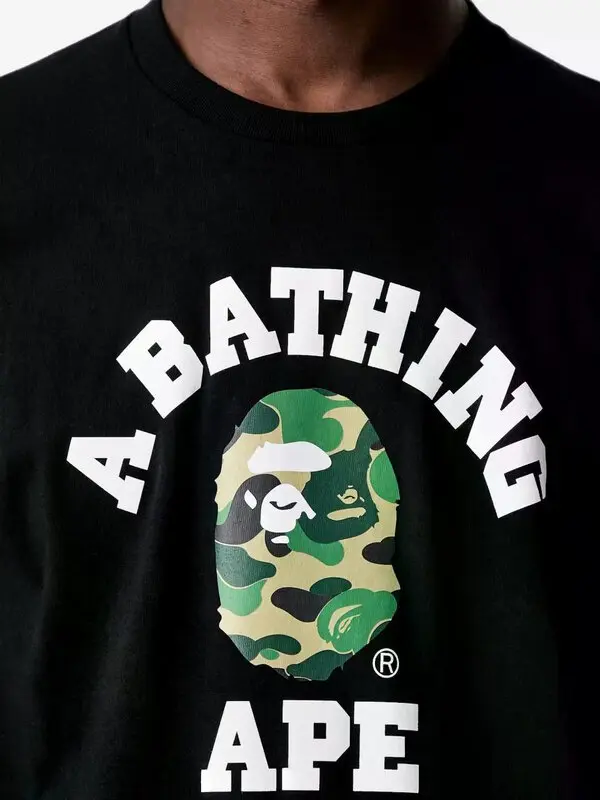 A BATHING APE Camo Cotton T-shirt