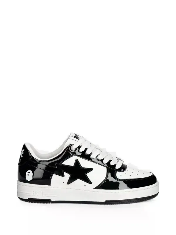 A BATHING APE Sta Patent Leather Sneakers - Black