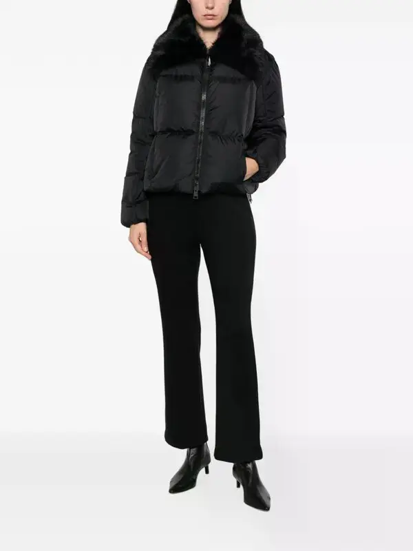 Herno Zip-up Puffer Jacket With Fur Collar