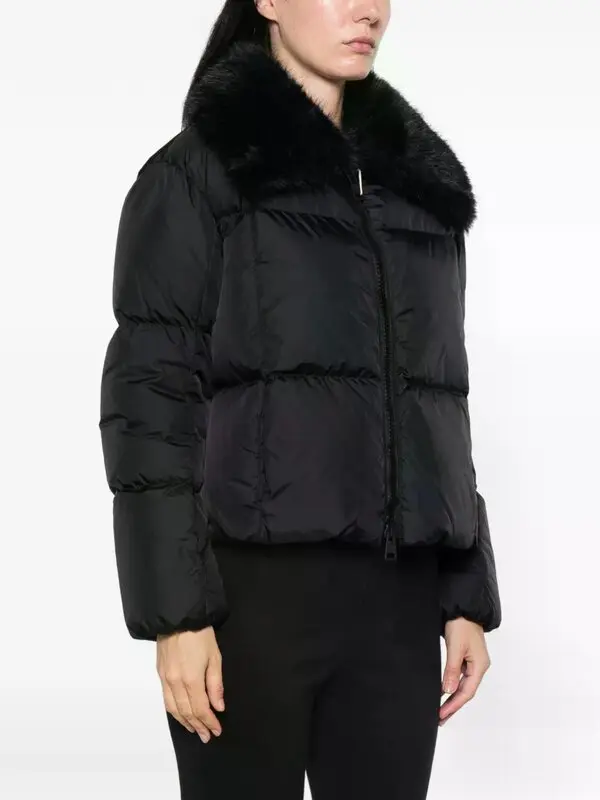 Herno Zip-up Puffer Jacket With Fur Collar