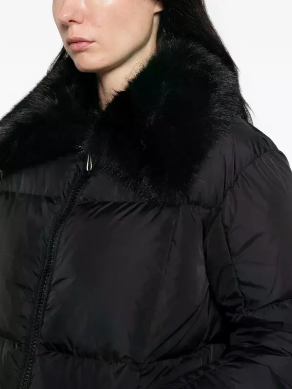 Herno Zip-up Puffer Jacket With Fur Collar