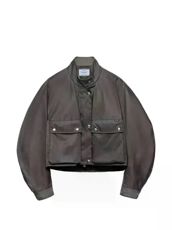 Prada Washed Re-nylon Blouson Jacket - Grey