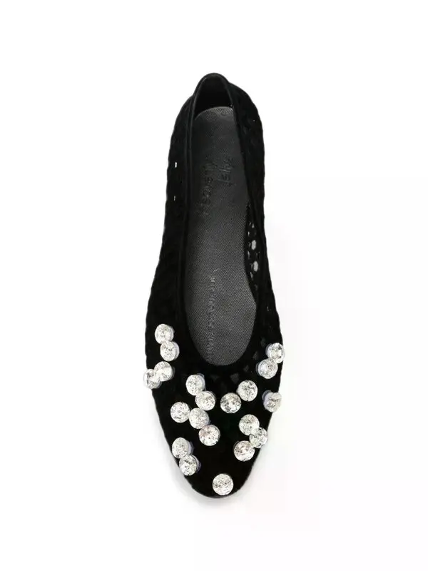 HEAVENLY JELLY Lustre Crystal-embellished Laser-cut Ballet Flats