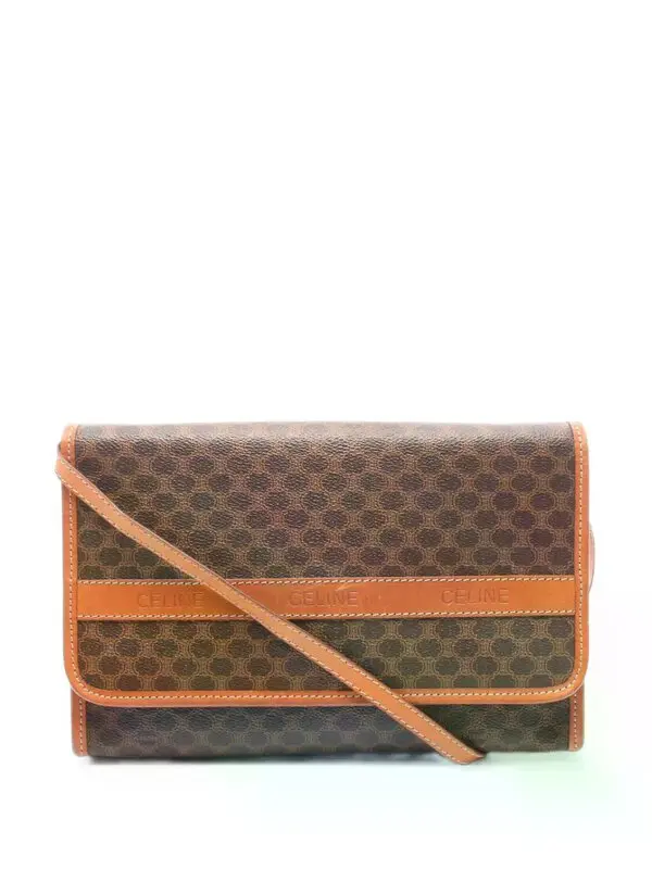 Celine 2000s Macadam Shoulder Bag - Brown