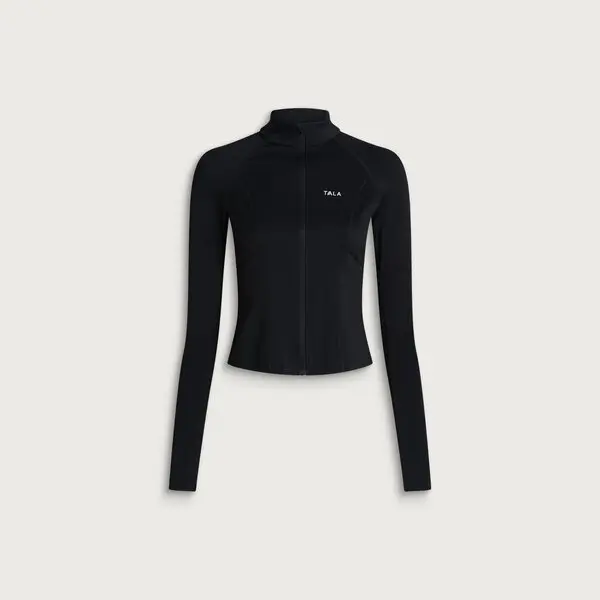 TALA Skinluxe Full Length Running Jacket - Shadow Black