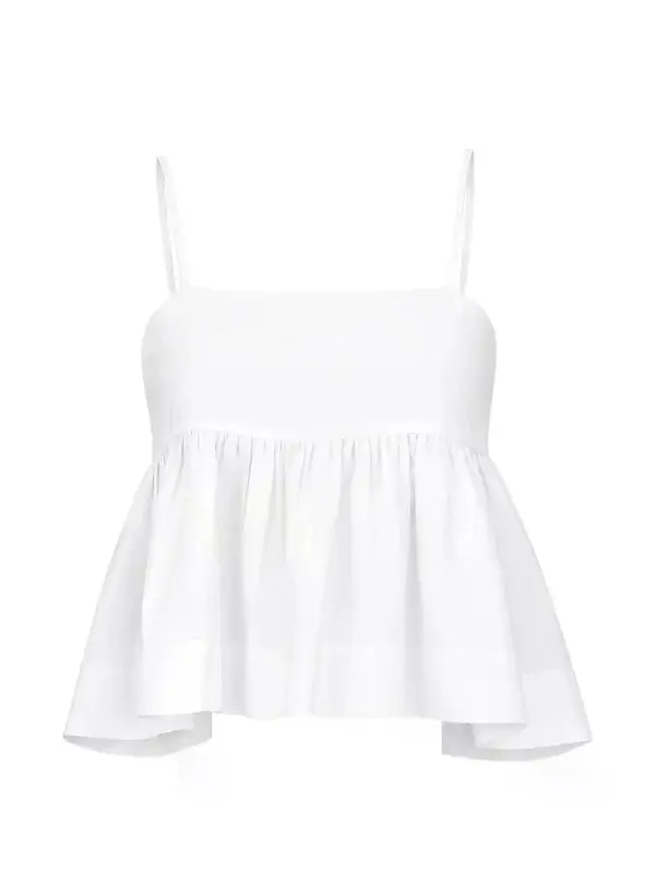 Azeeza Rachel Taffeta Top - White