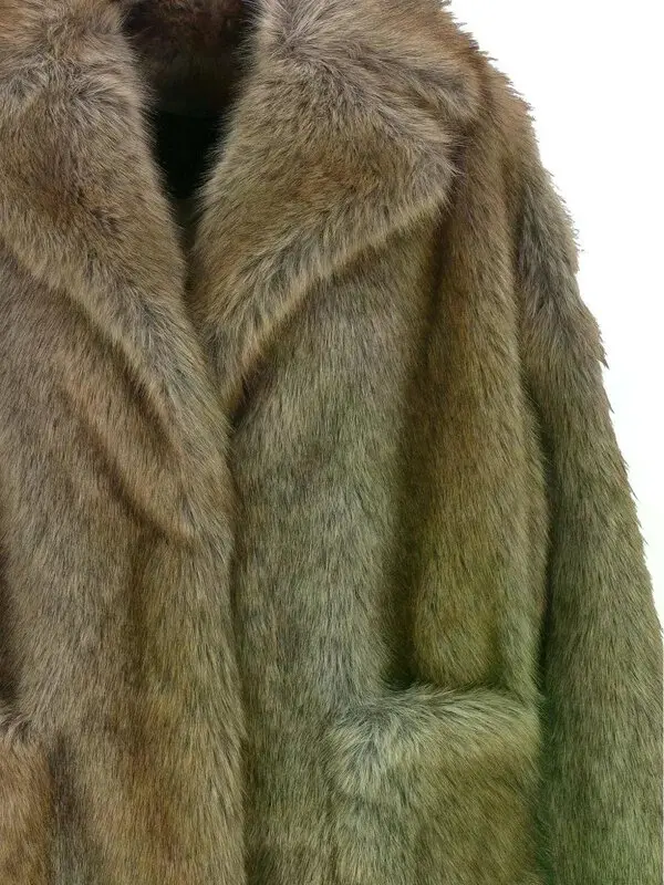 BB COUTURE Faux-fur Notched-lapels Coat