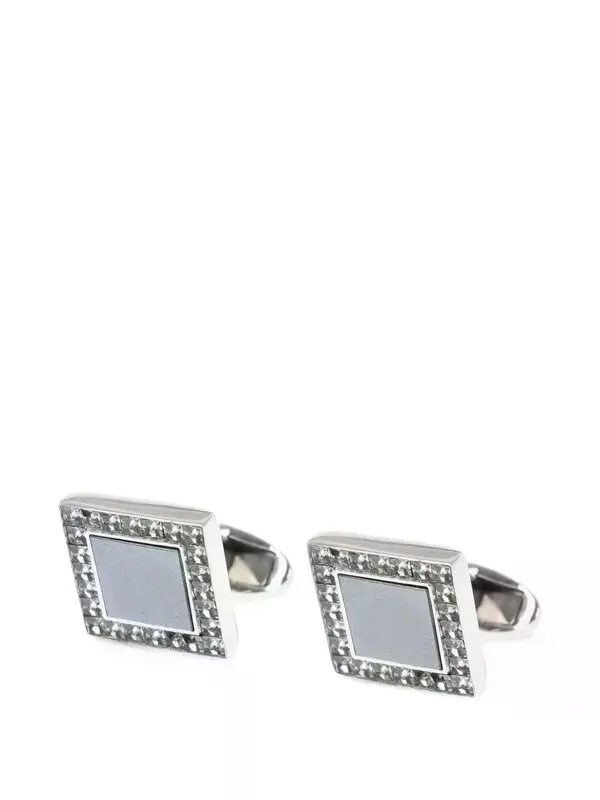 Corneliani Hematite And Crystal Cufflinks
