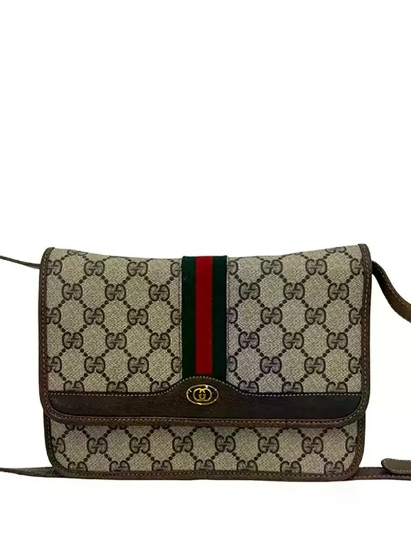 Gucci 1970-1980 Gg Supreme Web Crossbody Bag - Neutrals