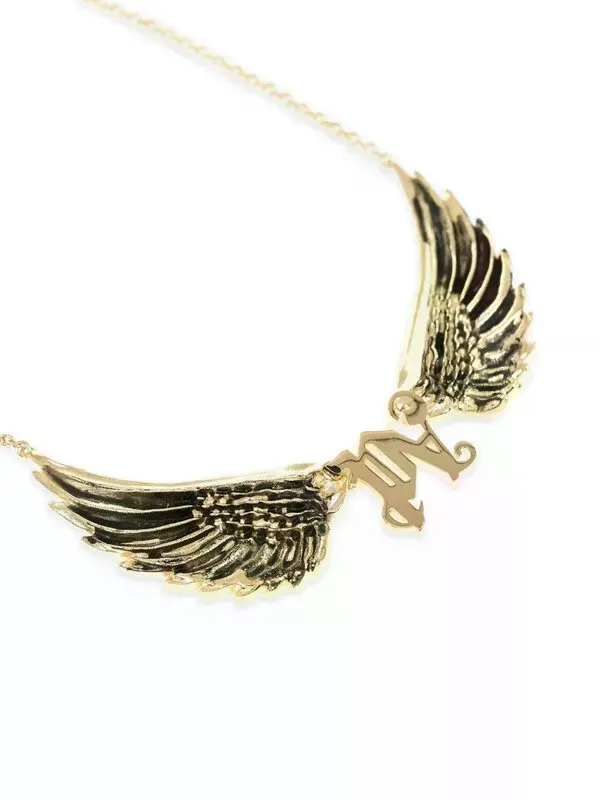 Palm Angels Wings Monogram Necklace - Gold