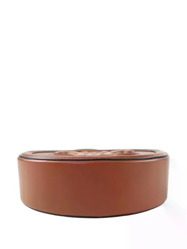 Celine Calfskin Embossed Crossbody Bag - Brown