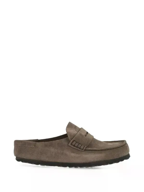 BIRKENSTOCK Naples Calf Suede Mules - Brown