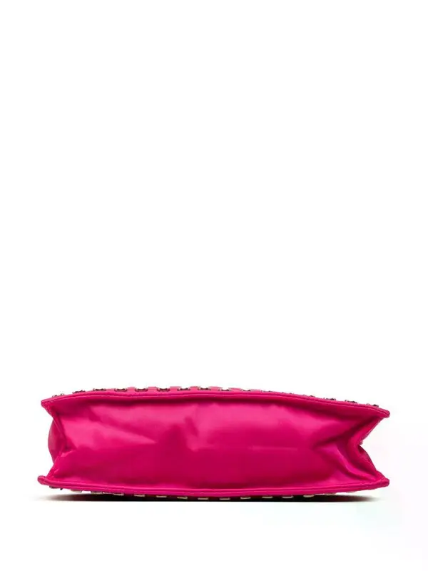 Prada Tessuto Studded Etiquette Shoulder Bag