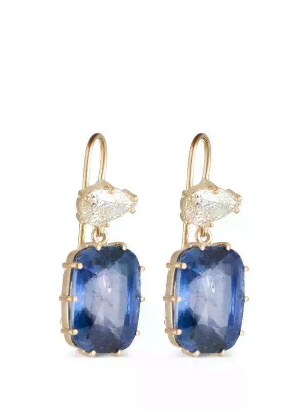 SYLVA & CIE Sapphire And Diamond Drop Earrings - Gold