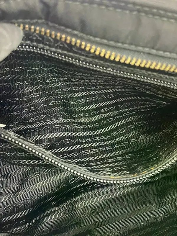 Prada Tessuto And Calfskin Crossbody Bag - Black