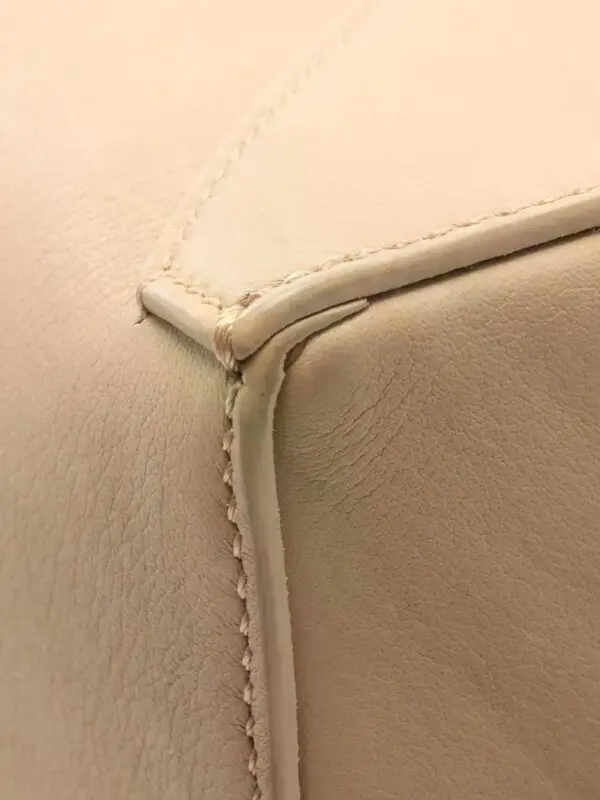 Loewe 2010-2026 Small Bicolor Calfskin Puzzle Edge Satchel - Neutrals