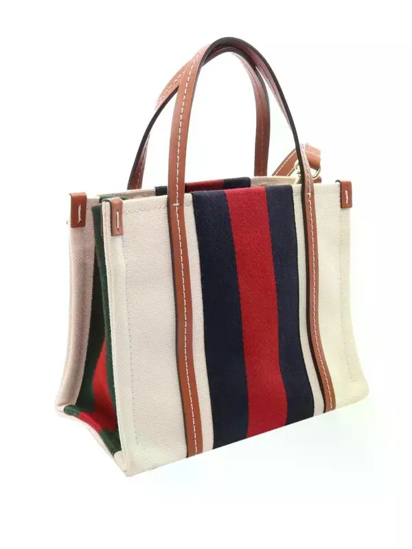 Gucci 2016-2026 Mini Canvas Interlocking G Web Tote Satchel