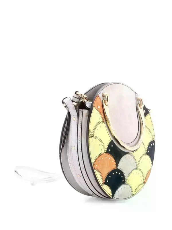 Chloé Pixie Studded Suede And Leather Small Shoulder Bag - Blue