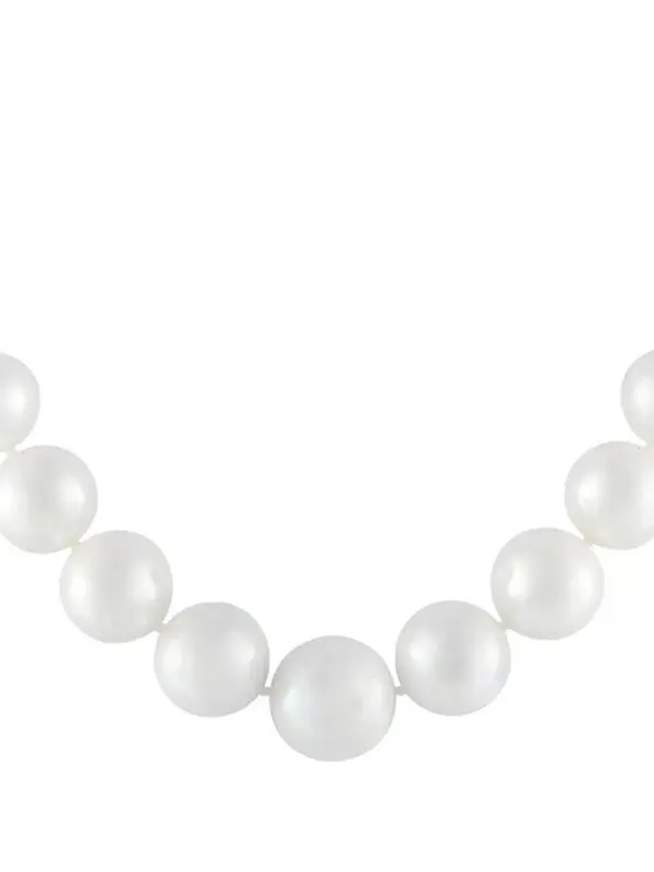 LB EXCLUSIVE Yellow Gold Pearl And Diamond Necklace - White
