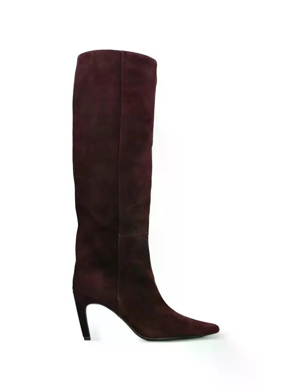 Lola Cruz Pointed Toe Knee-length Boots - Red