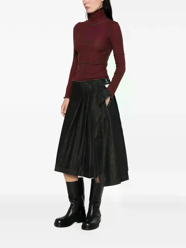 BASERANGE Ribbed Knit High Neck Top