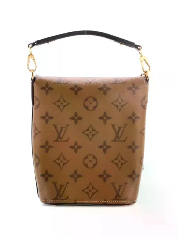 LOUIS VUITTON Bento Box Handbag Reverse Monogram Canvas Shoulder Bag - Black