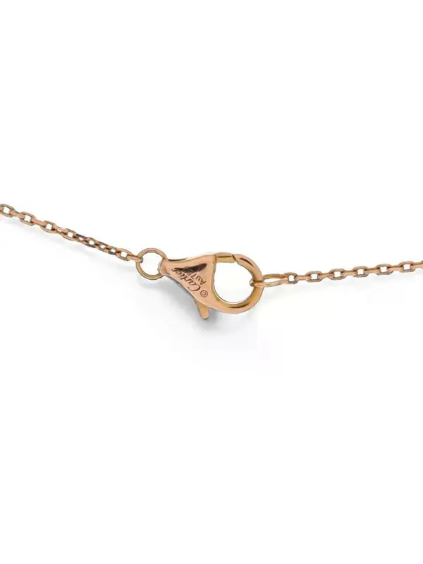 Cartier Amulette De Pendant 18k Rose Gold With Onyx And Diamond Xs Necklace - Pink