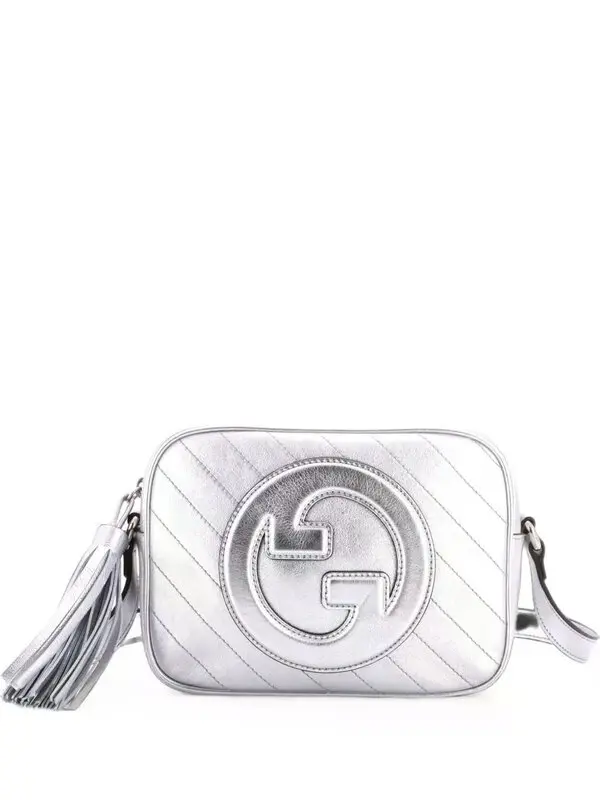 Gucci Blondie Nm Camera Shoulder Bag Diagonal Quilted Leather Small Crossbody Bag - Silver