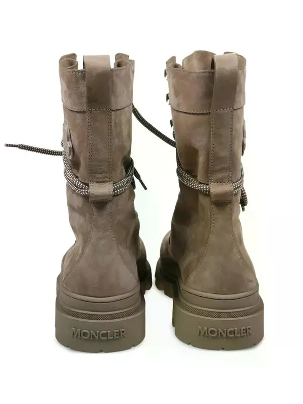 Moncler Vera Lace-up Logo-patch Boots