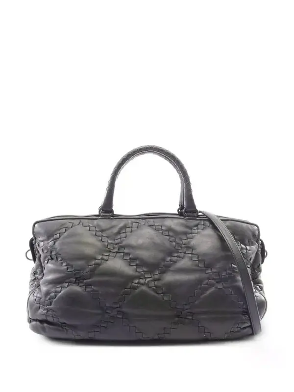 Bottega Veneta Intrecciato Handbag - Black