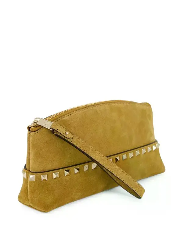 Valentino Garavani Rockstud Suede Clutch Bag