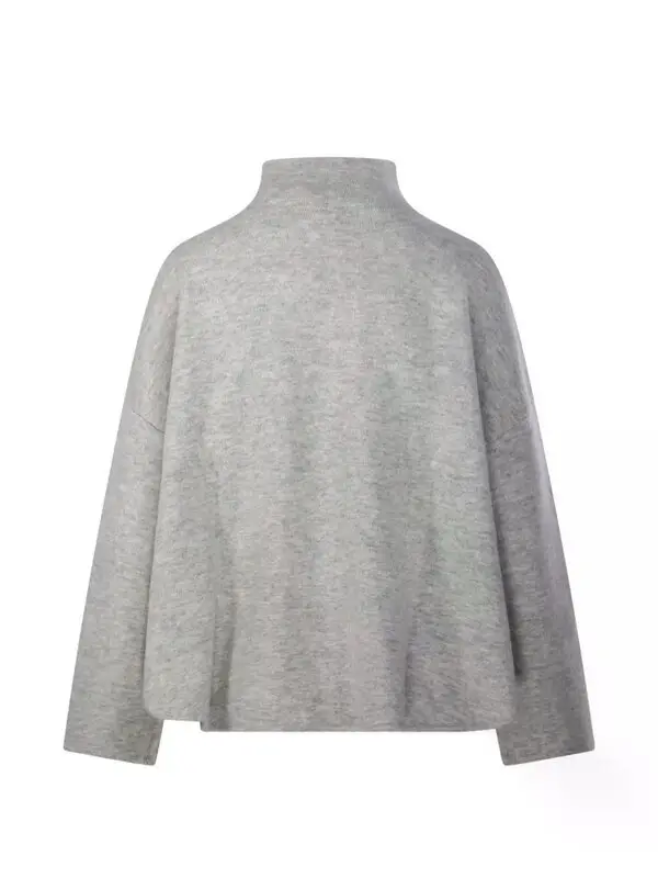 ALLUDE High-neck Drop-shoulder Sweater