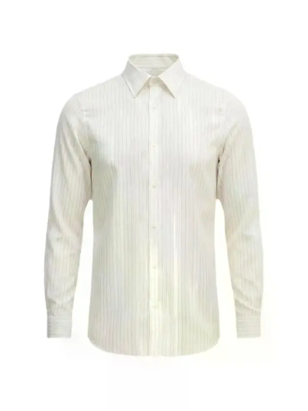 Armani Exchange Pinstripe-print Long-sleeve Shirt - White