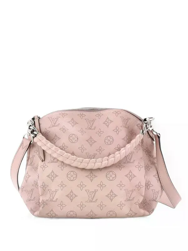 LOUIS VUITTON Babylone Handbag Mahina Leather Bb Hobo Bag - Pink